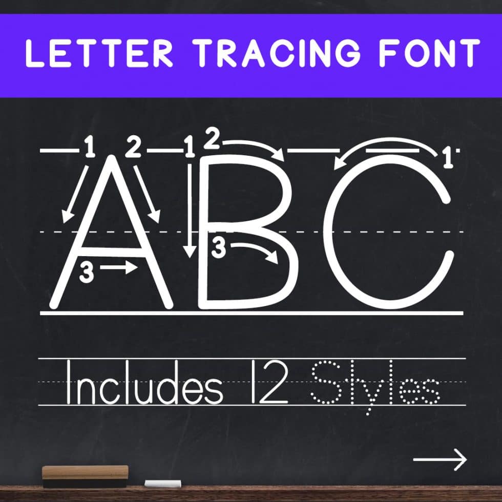 Teaching Print Font Family - Lewis Creative